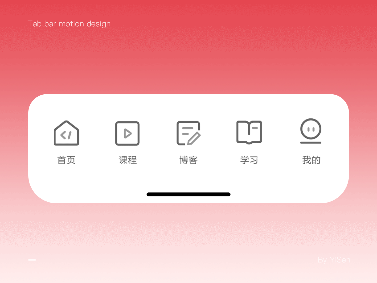 Tab bar motion by Huoyisong on Dribbble