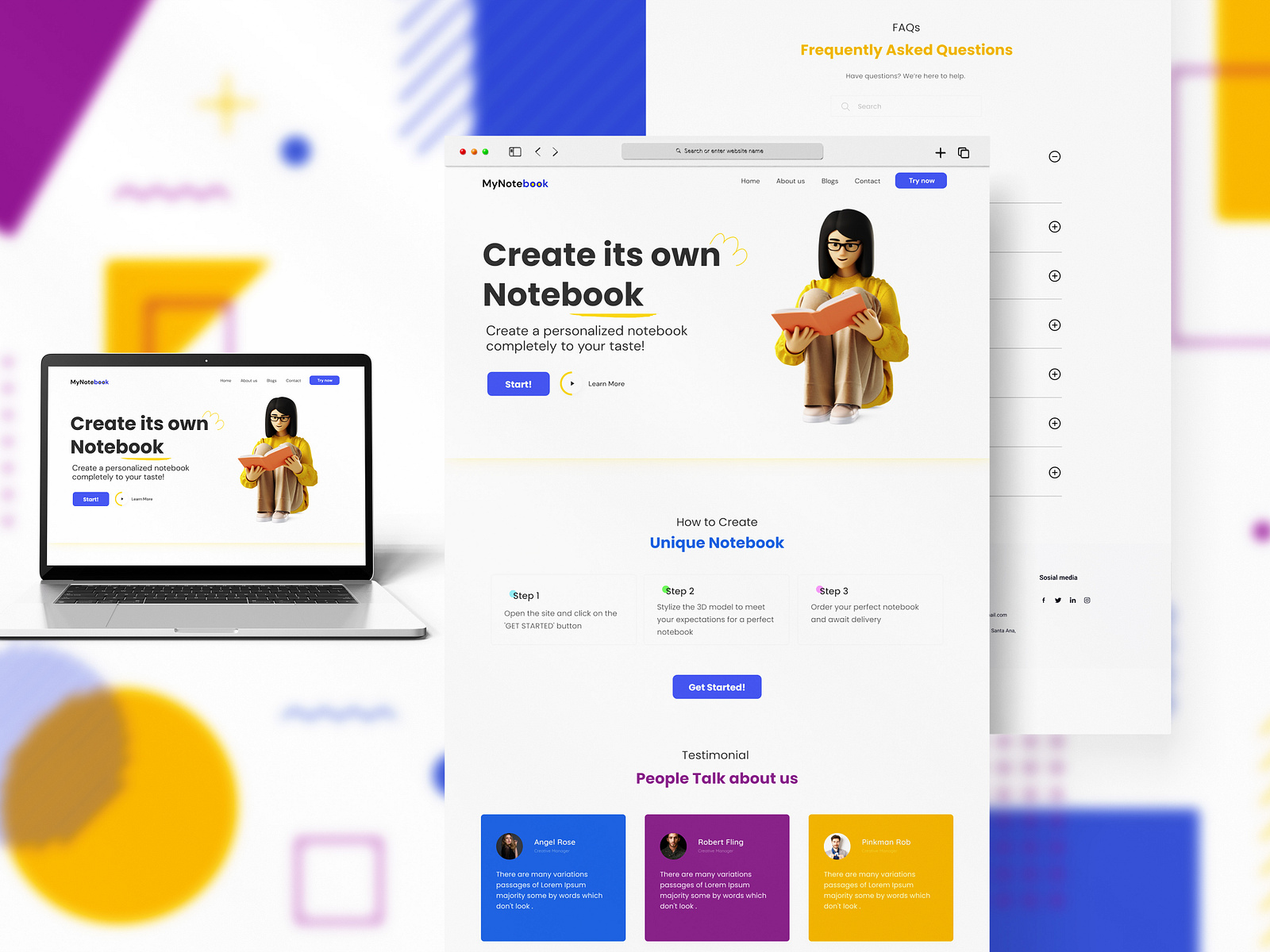 MyNotebook Web UI by Harel john on Dribbble