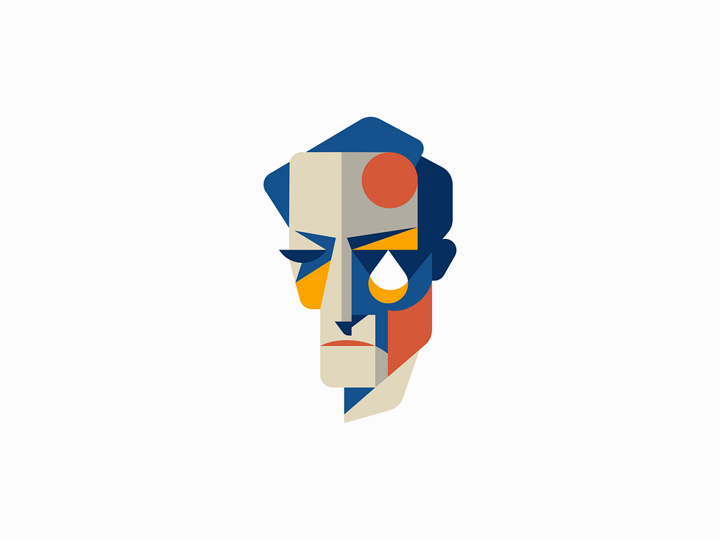Crying Man Logo by Lucian Radu on Dribbble