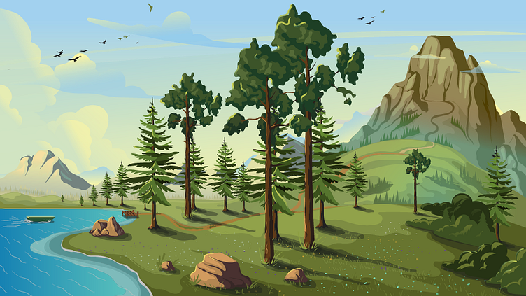 Nature by 2d vill on Dribbble