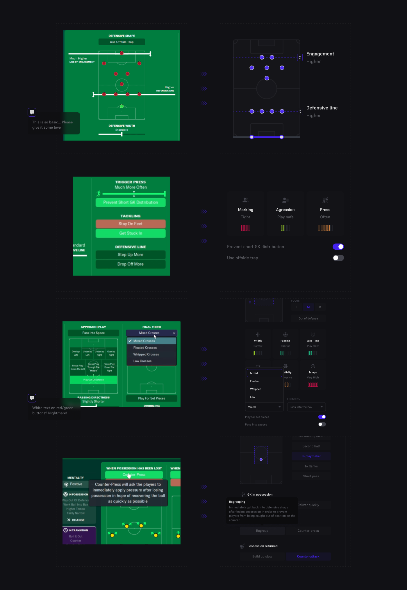 Football Manager - Tactic Screen redesign • Case Study by Piotr Kosmala ...