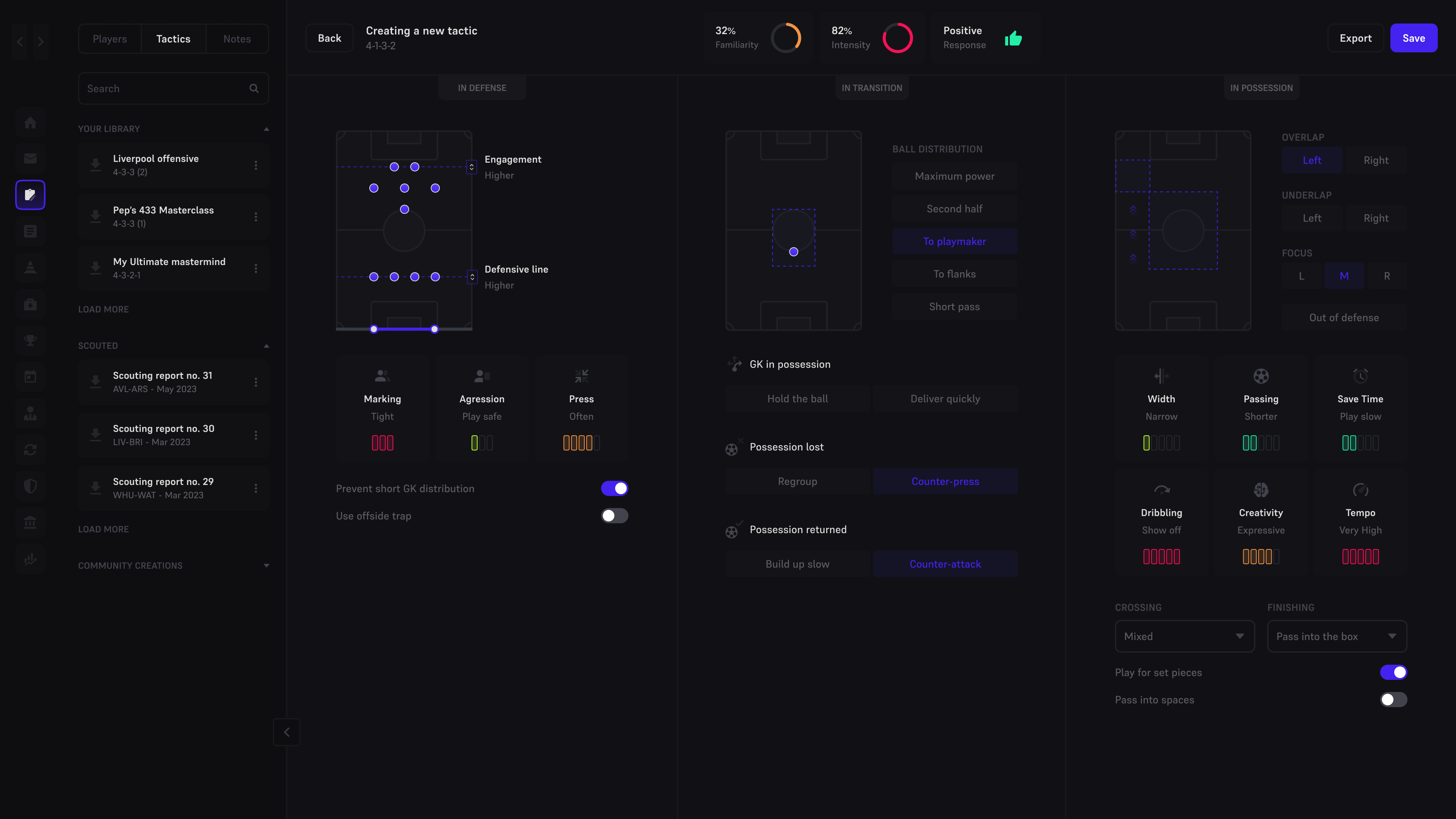Football Manager - Tactic Screen redesign • Case Study by Piotr Kosmala ...