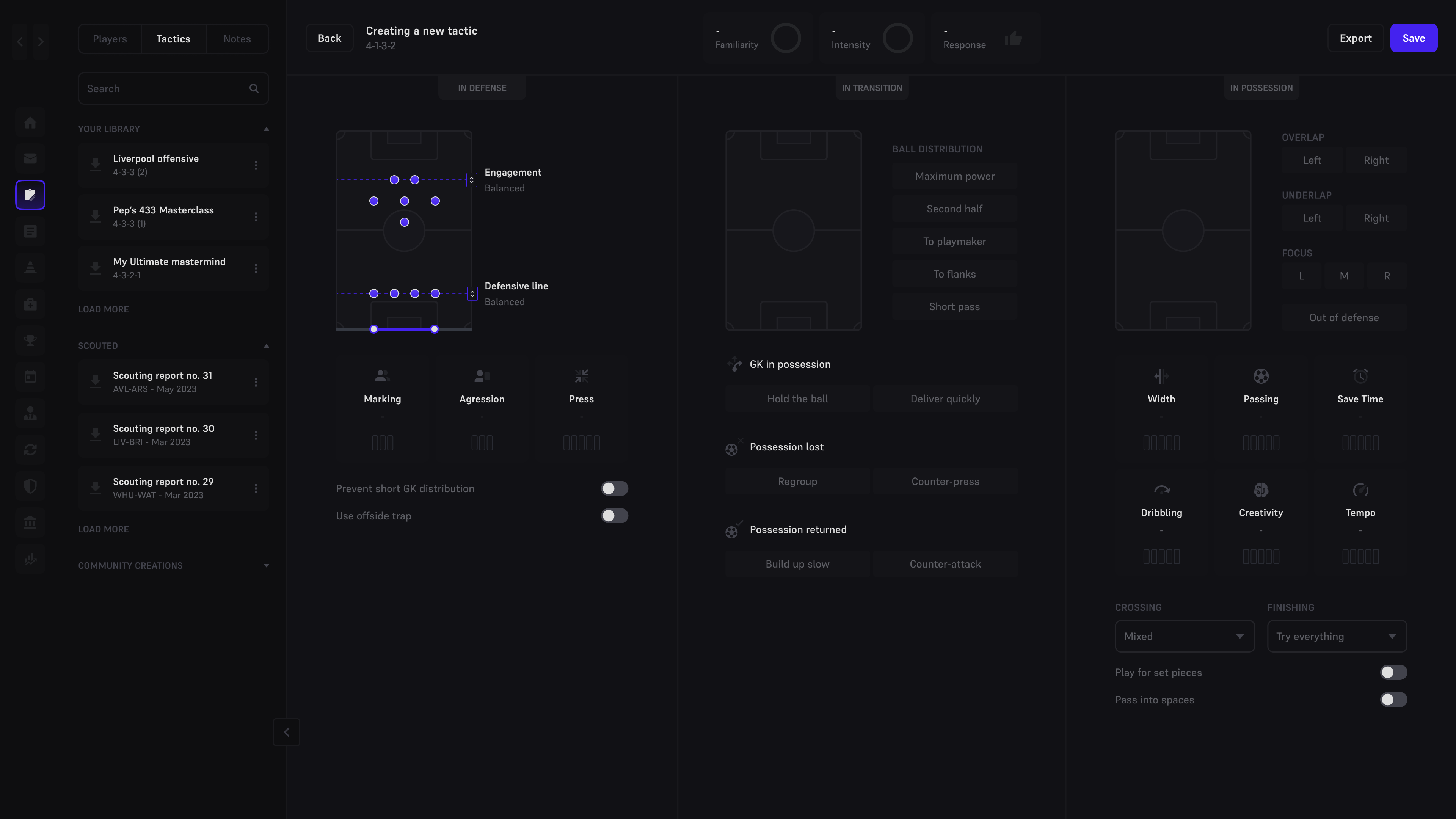 Football Manager - Tactic Screen redesign • Case Study by Piotr Kosmala ...