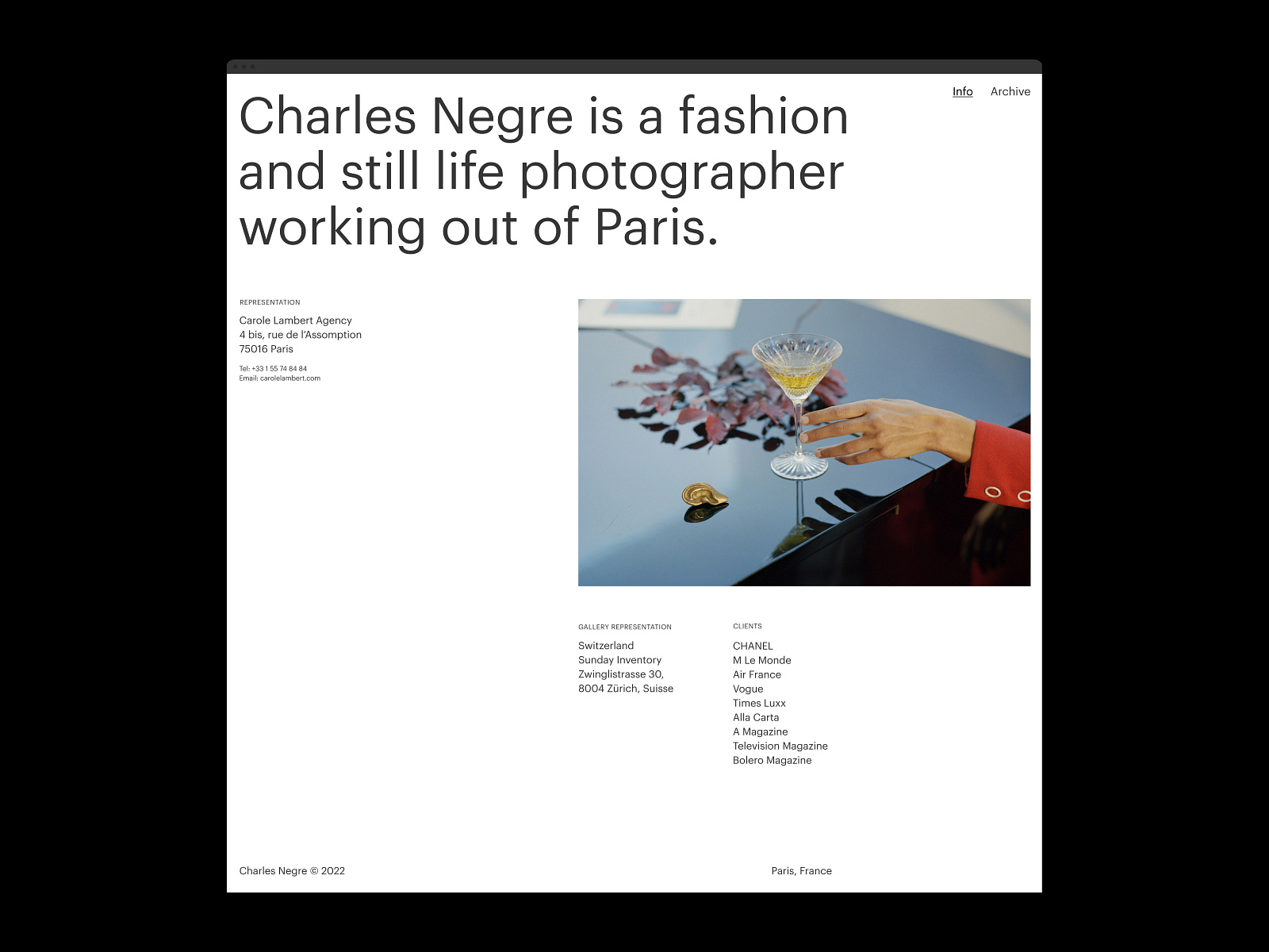 Charles Negre - Photography by Blair Hodge on Dribbble