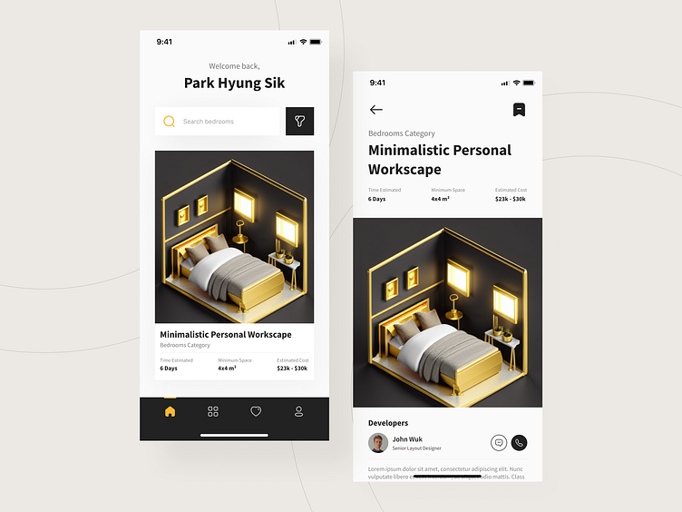 Interior Design Mobile App by Vetrick Wilsen for Quadrato on Dribbble