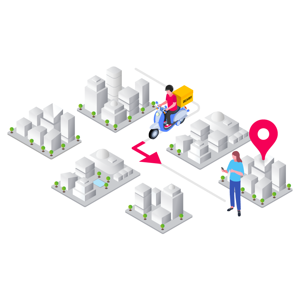 Delivery service - isometric map by Serge Rohani on Dribbble
