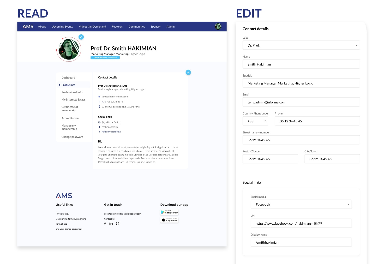 Ui Crud Profile Page By Loïc Tran On Dribbble