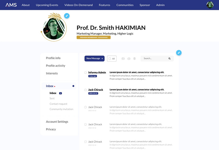Ui - CRUD profile page by Loïc Tran on Dribbble