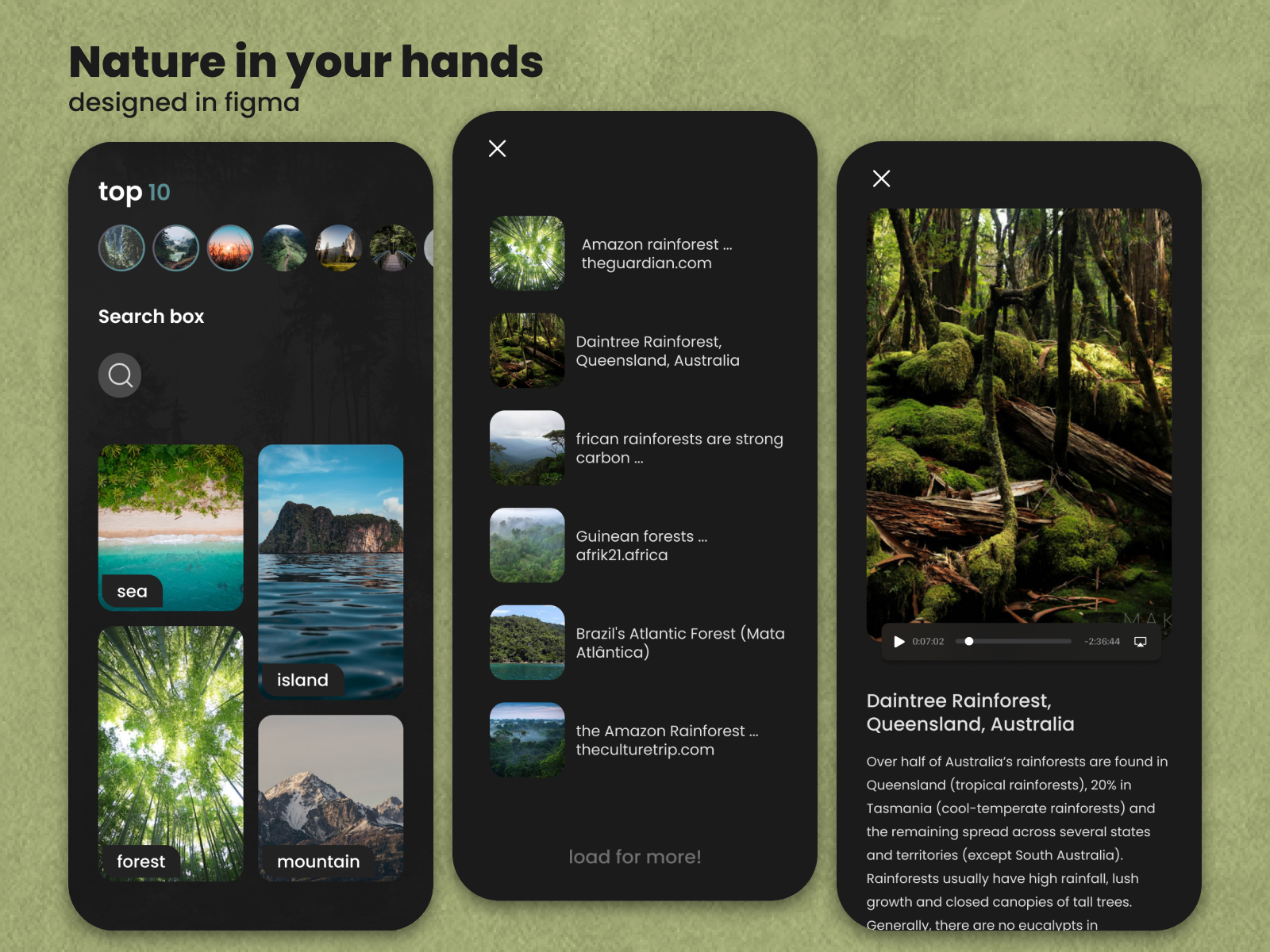 Discover Nature App Ui Design by sanaz abedi on Dribbble