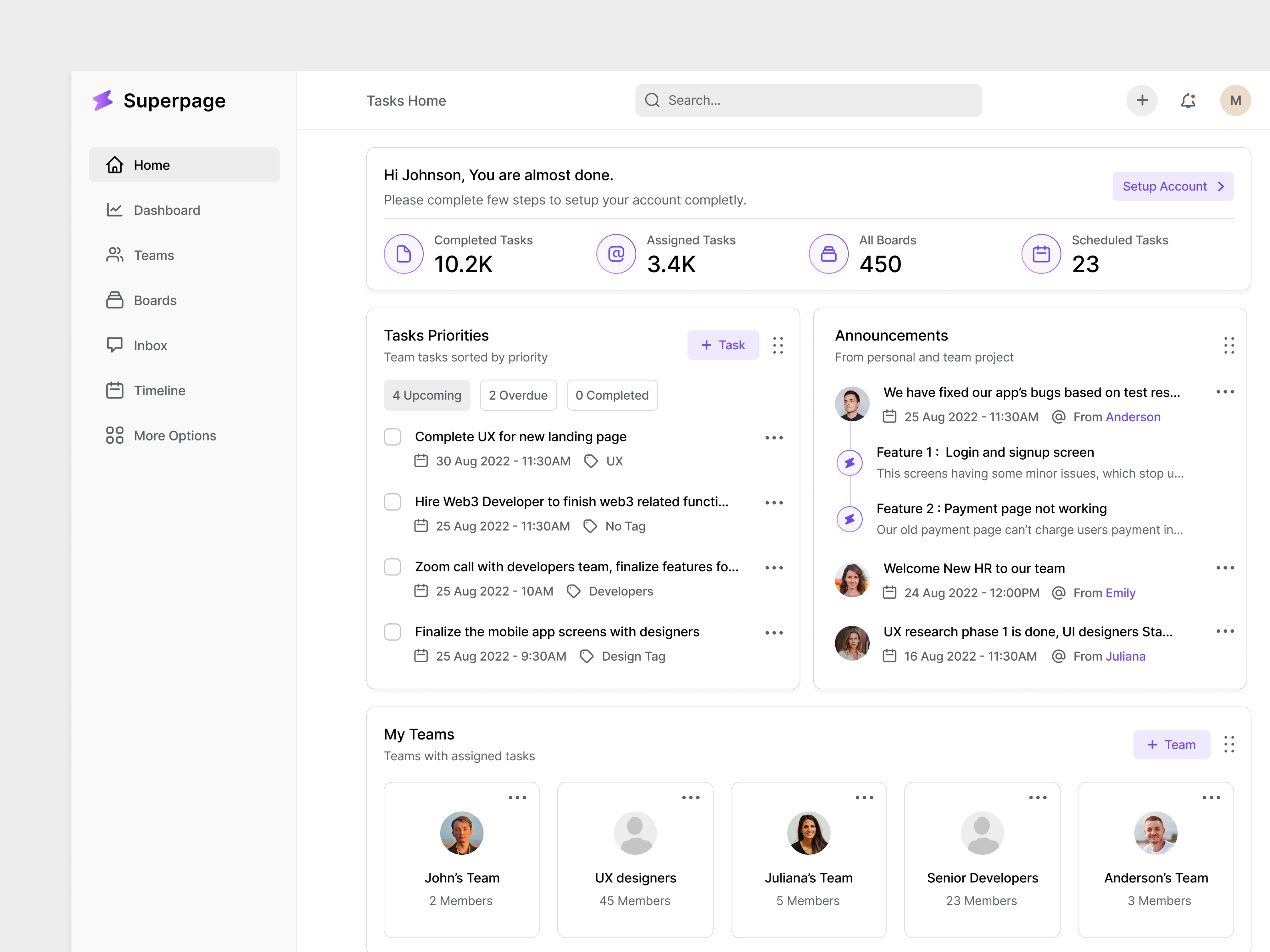 Task and Project Management Web app by Saasify design on Dribbble