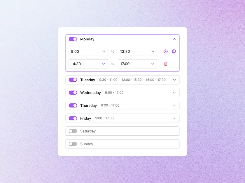Browse thousands of Schedule images for design inspiration | Dribbble