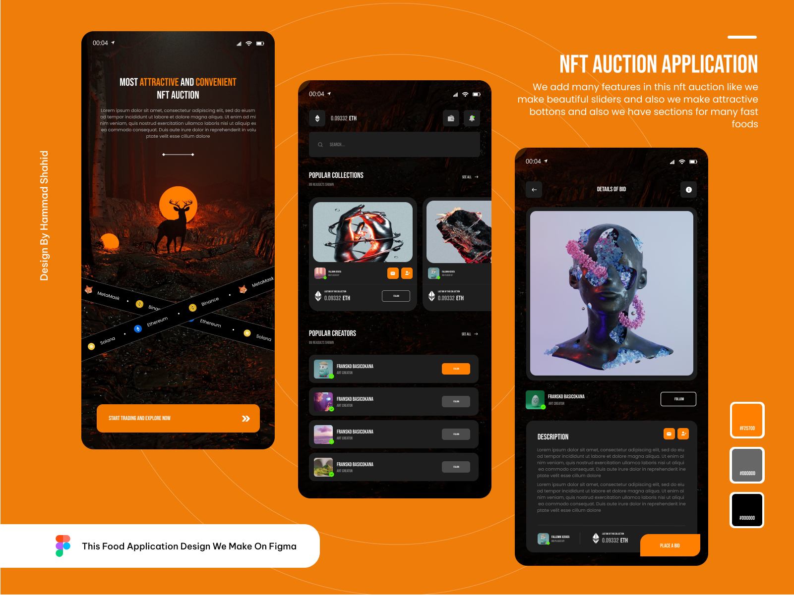 NFT Auction Application Design by Hammad Shahid on Dribbble