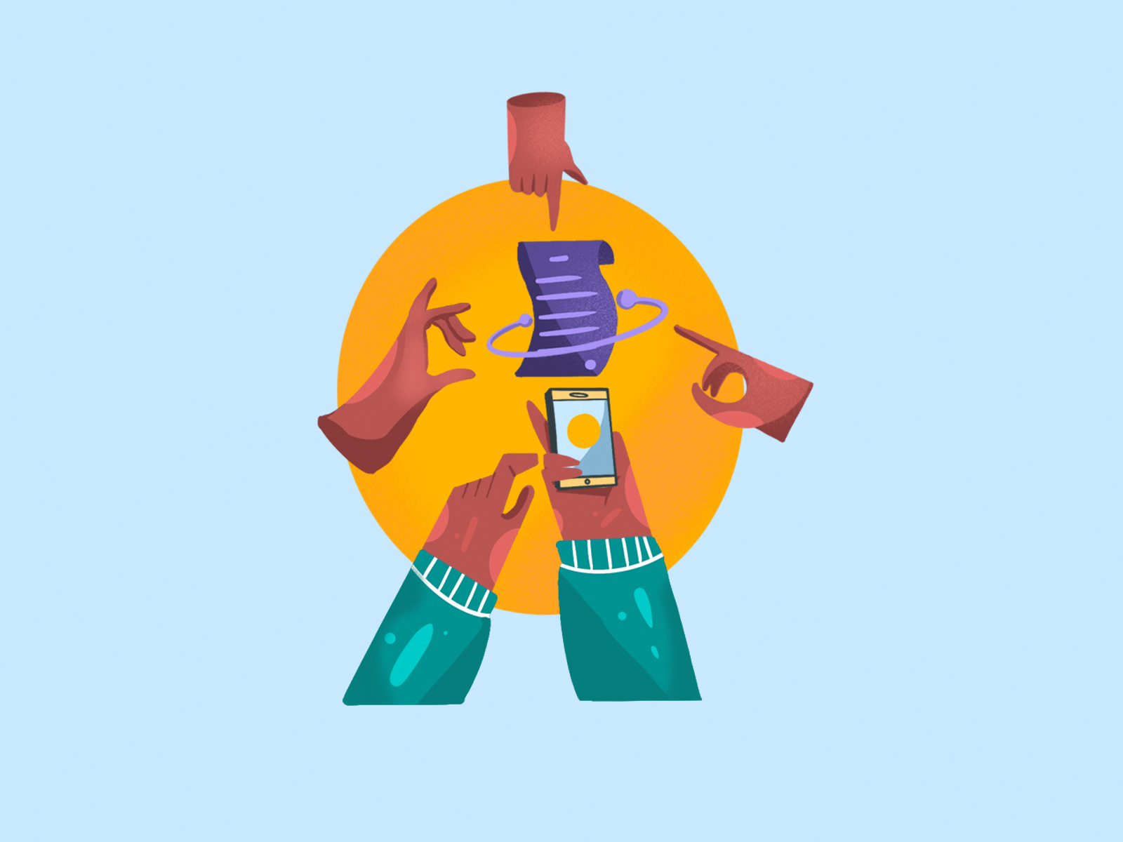 Illustration of bill payment by Amirpasha Sajjad for Obtic™ on Dribbble