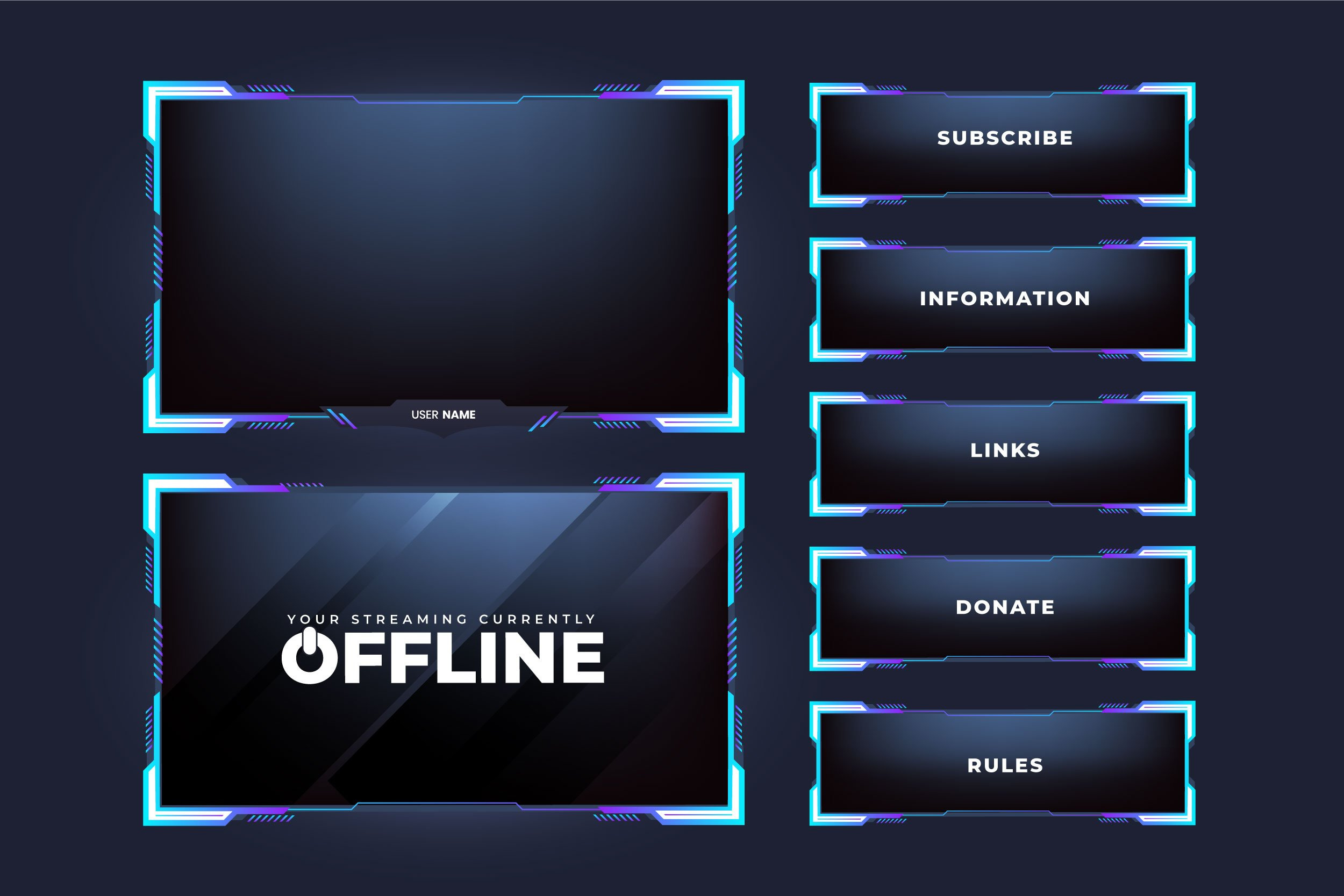 Streaming overlay gaming background by Iftikhar Alam on Dribbble