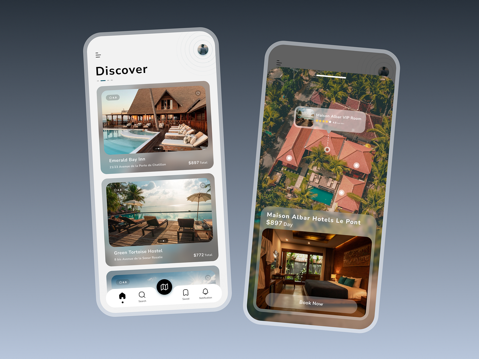 Renting App UI by Rezo Abaishvili on Dribbble