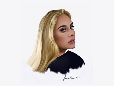 Adele Digital Portrait by Candice J. on Dribbble