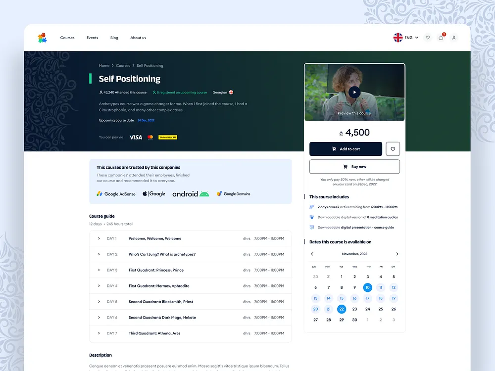 Course Page designs, themes, templates and downloadable graphic ...