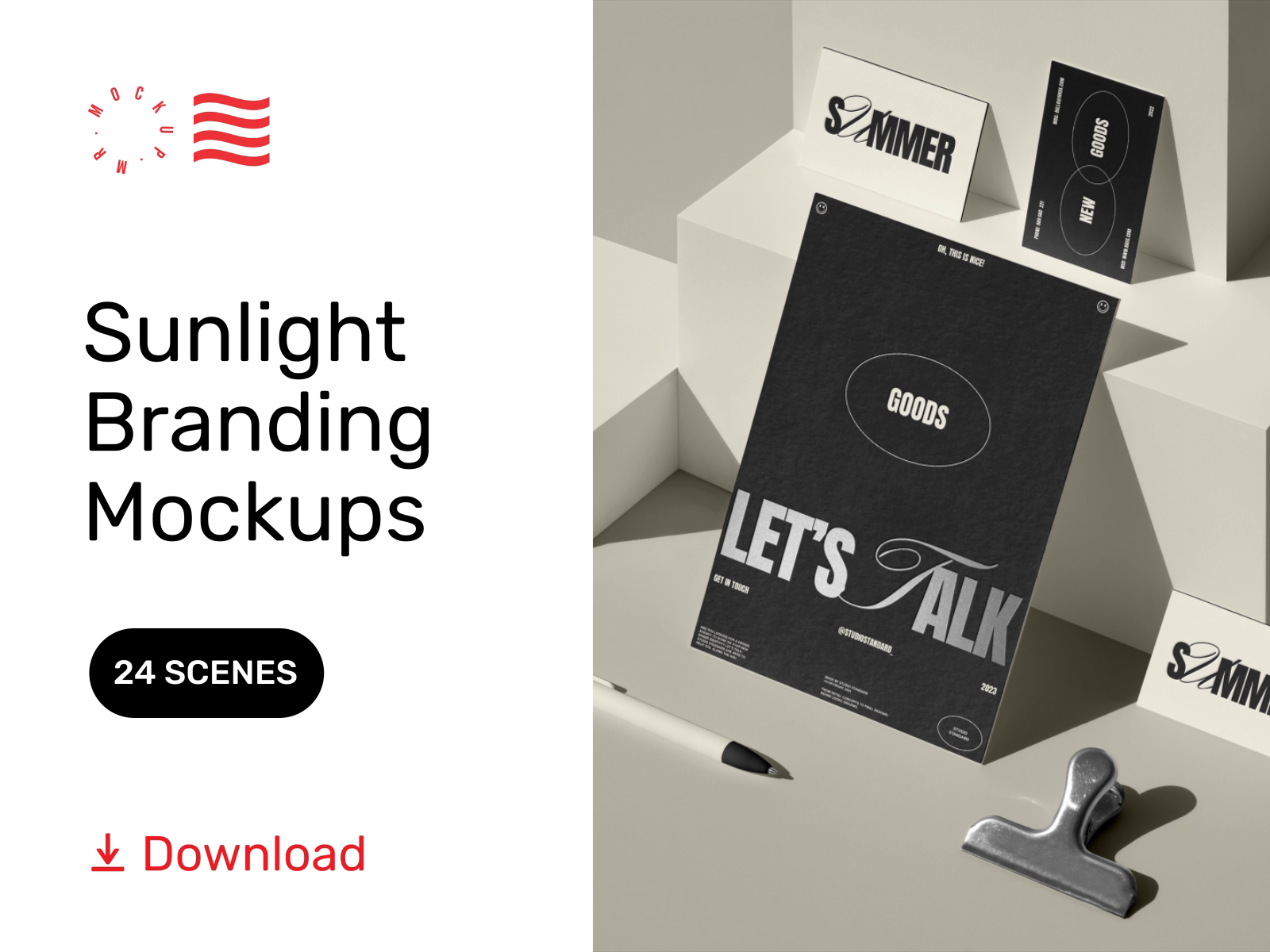 Sunlight Branding Mockups by Mr.Mockup™ on Dribbble