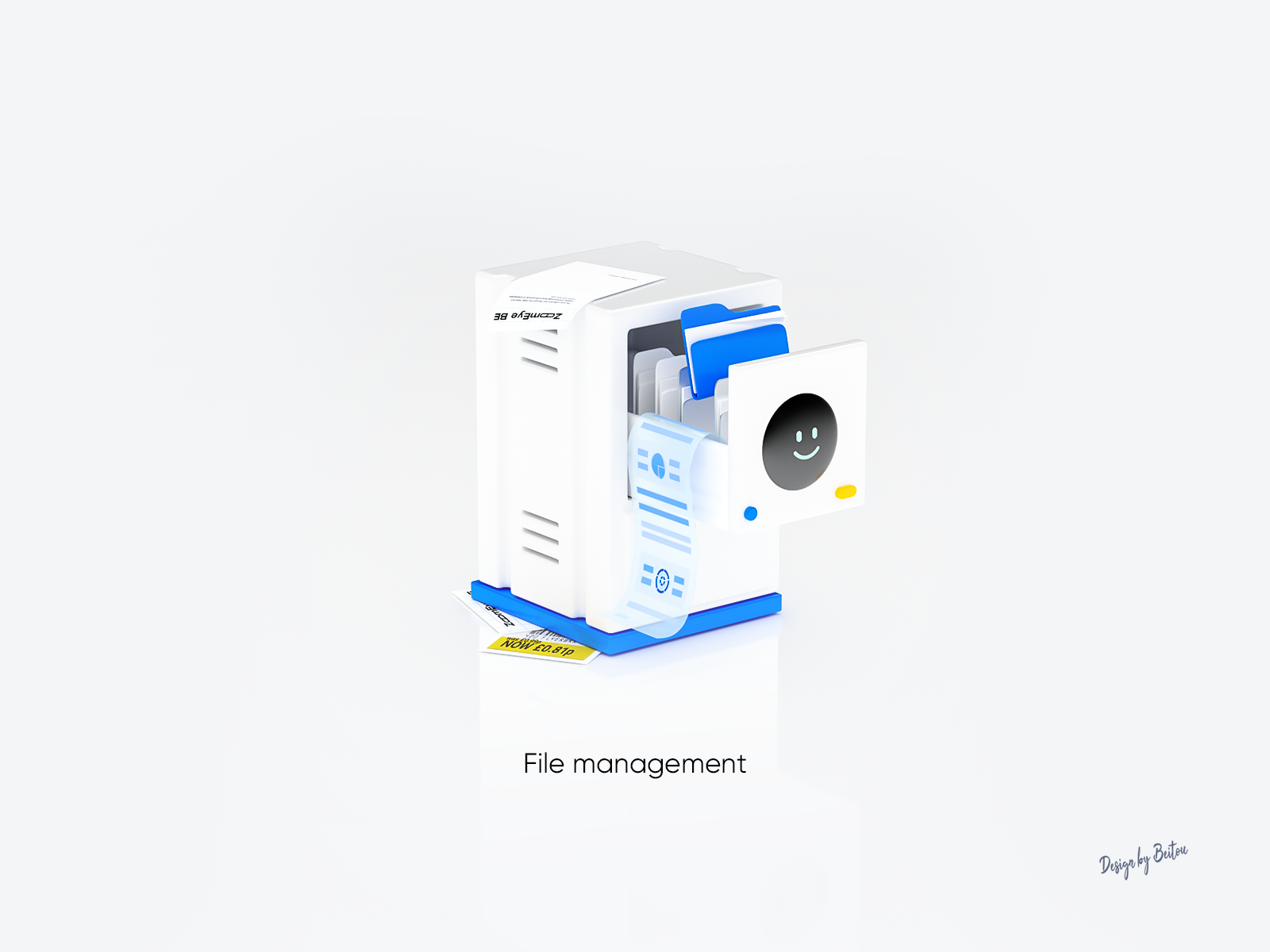 File management 3D icon design by Beitou Studio on Dribbble