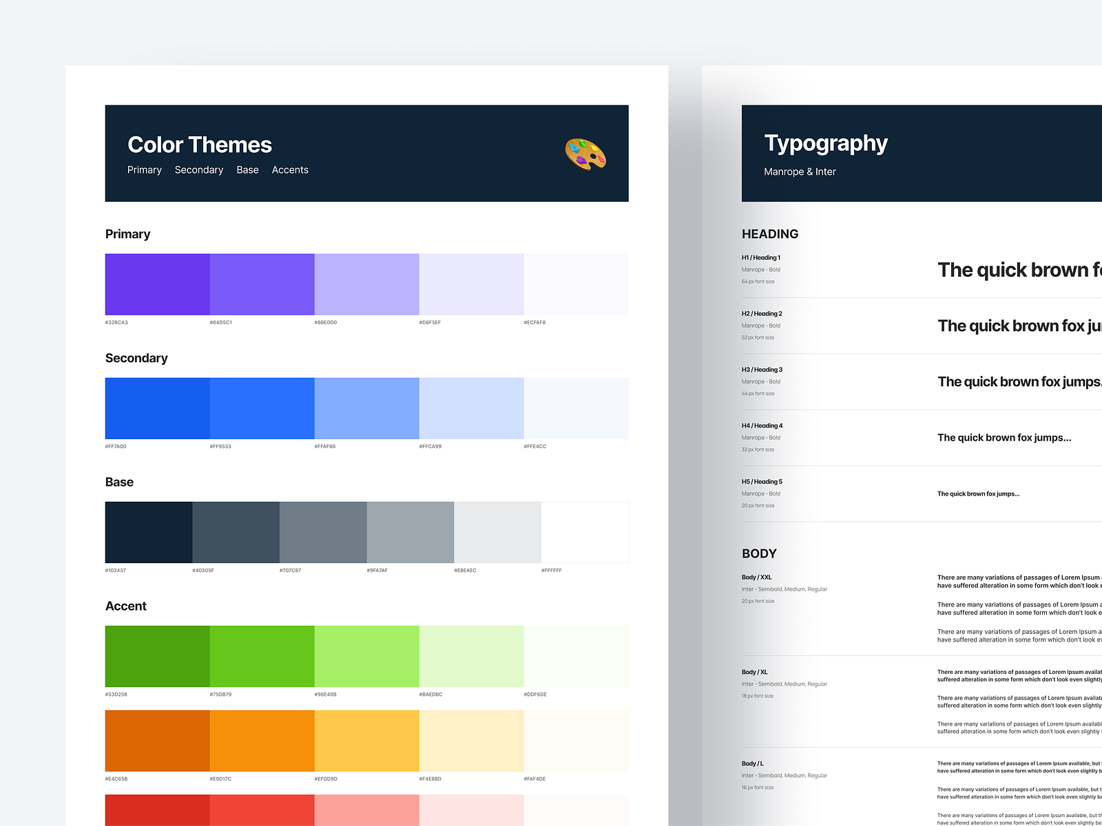 Typefaces and Colors for eCommerce web Design's Design system by ...