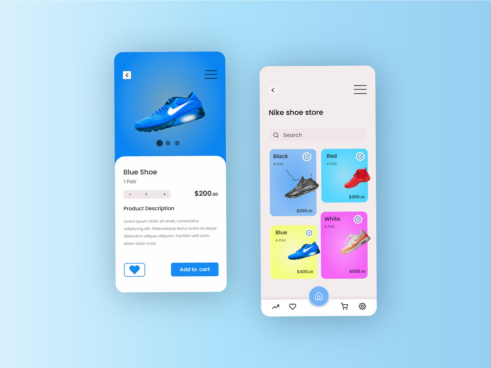 Shoes Store App UI by Shahzaib Khalid on Dribbble