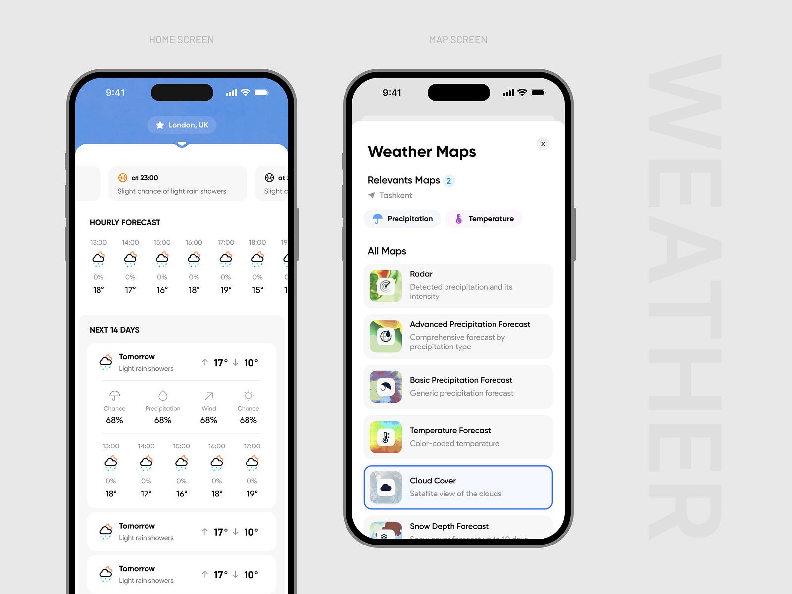 Weather Application UI Project by Amir Baqian for Ace Desgin Agency on ...