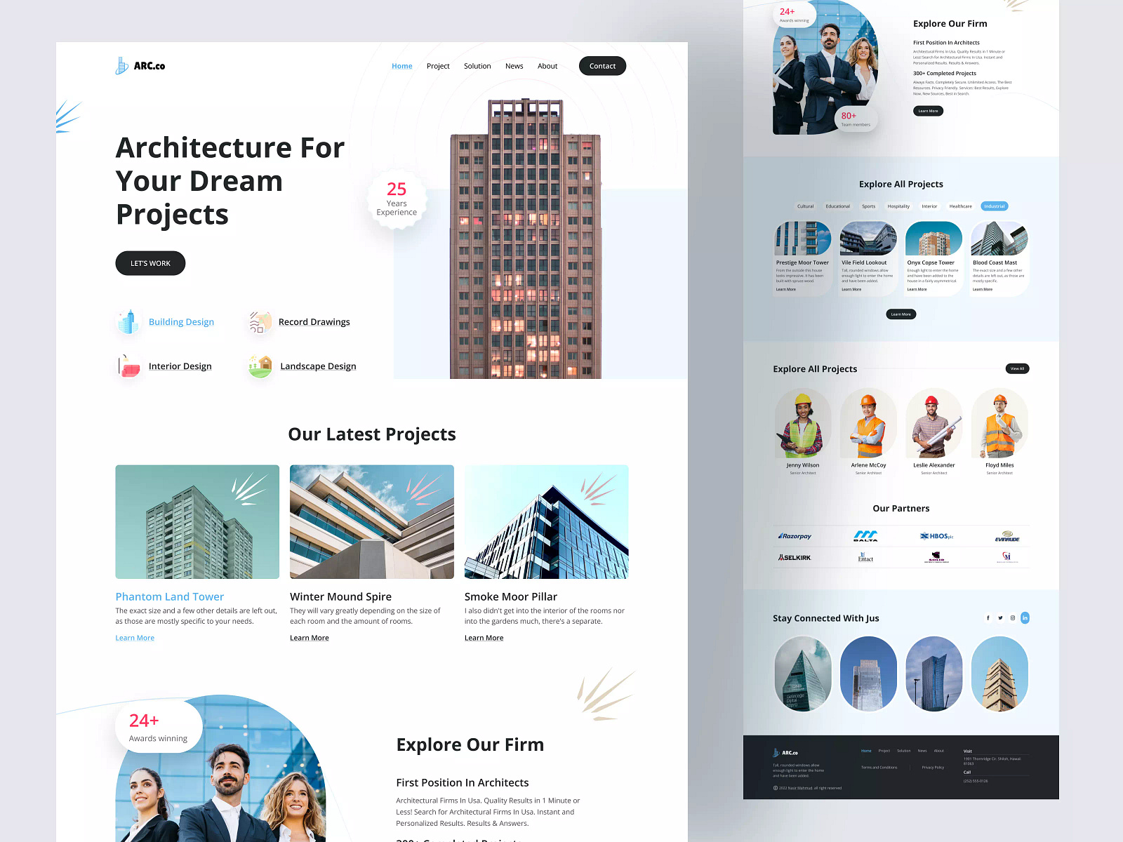 Constructor Website UI by Md Nasir Uddin on Dribbble