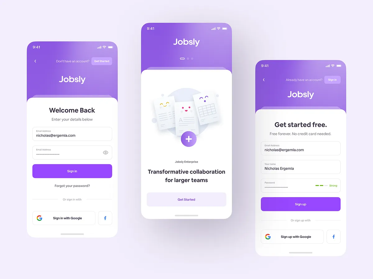 Sign Up UI designs, themes, templates and downloadable graphic elements ...