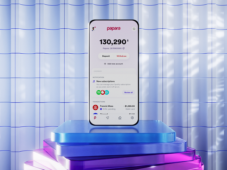 Papara app by Renat Muratshin for Renua on Dribbble