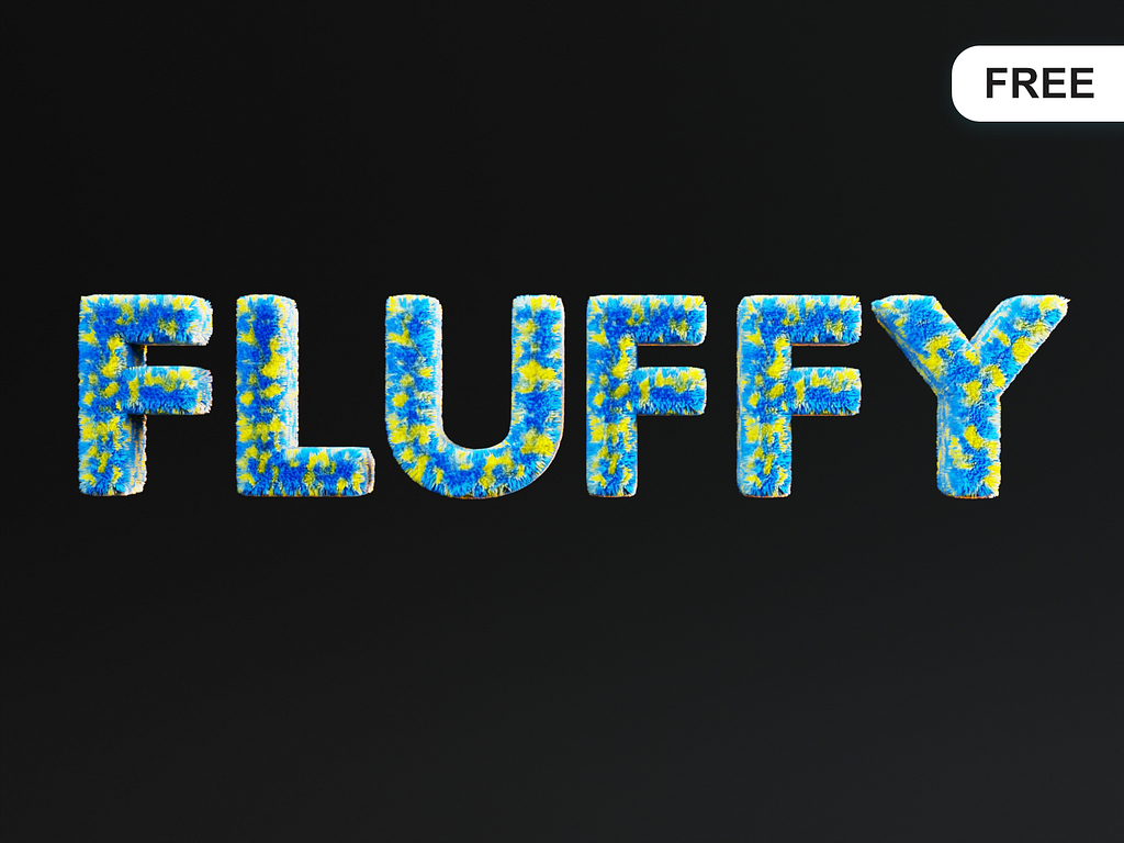 Fluffy - 3D font by Samuel Briskar for ThreeDee on Dribbble