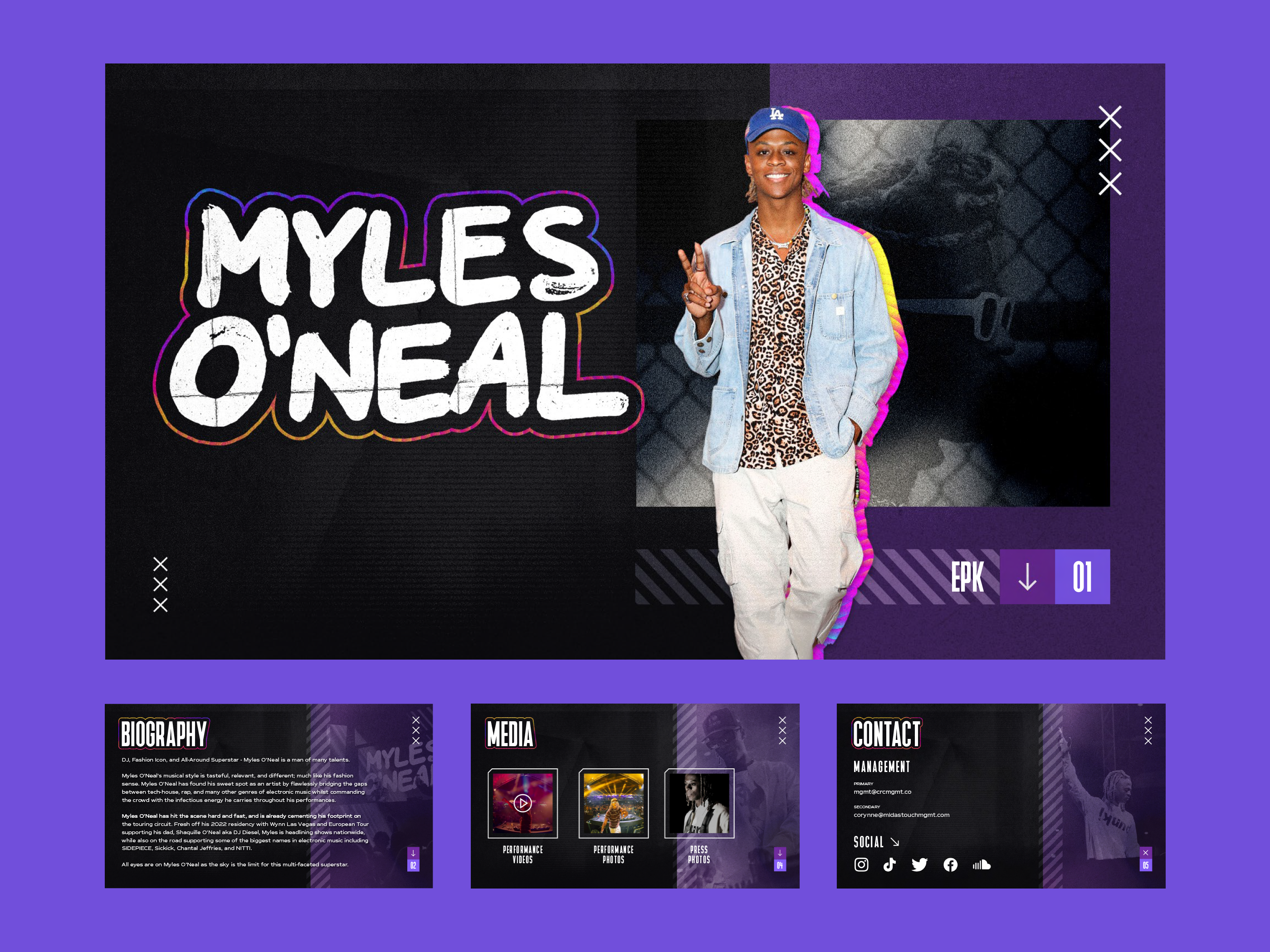 Dj Artist Music EPK Design by Danny Ashorineko on Dribbble