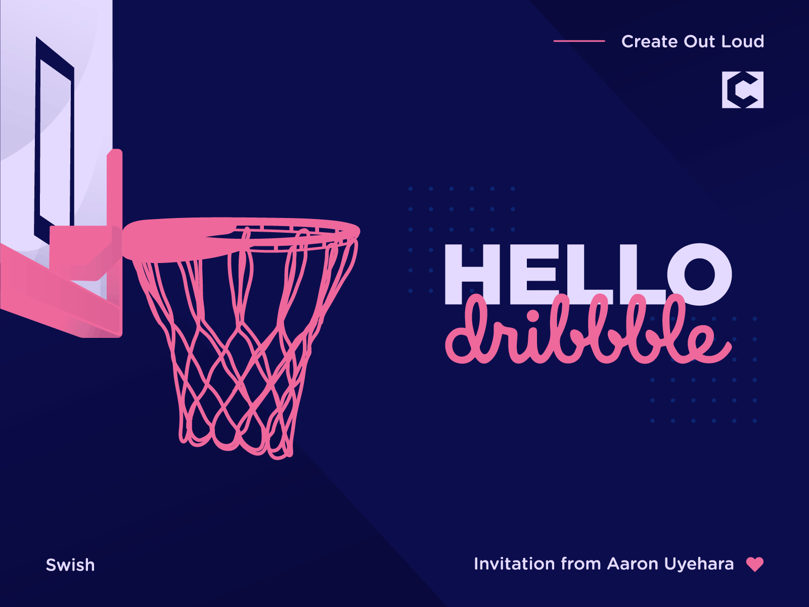 Hello Dribbble - First Shot by Create Out Loud on Dribbble