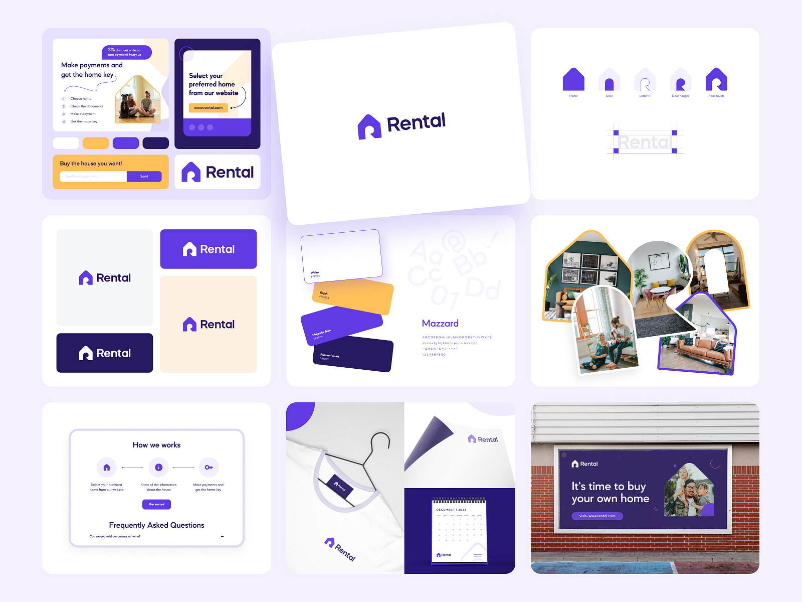 Rental: branding, logo design, visual identity by Jabel - UI UX & Web ...