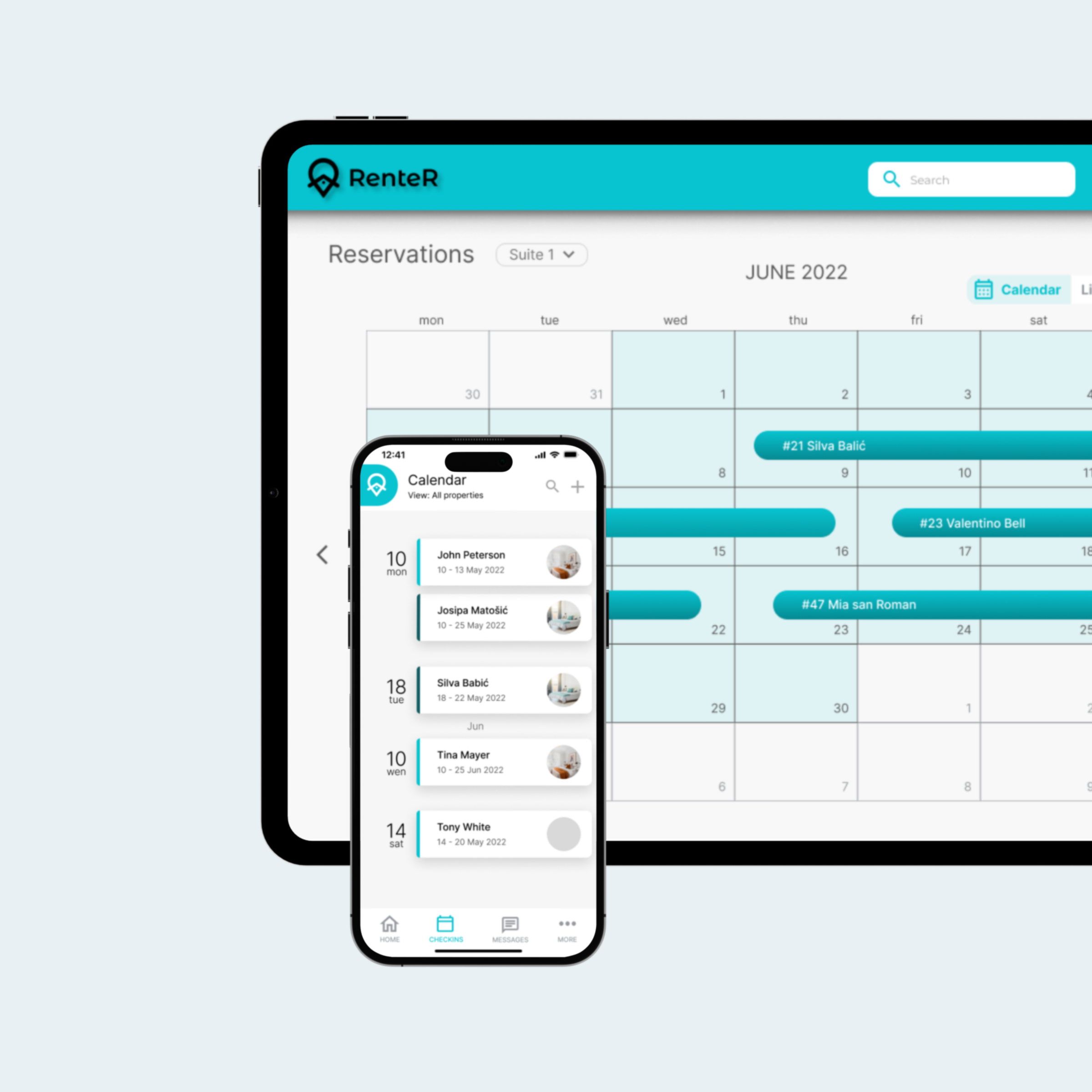 Reservation manager UI design by Marina on Dribbble