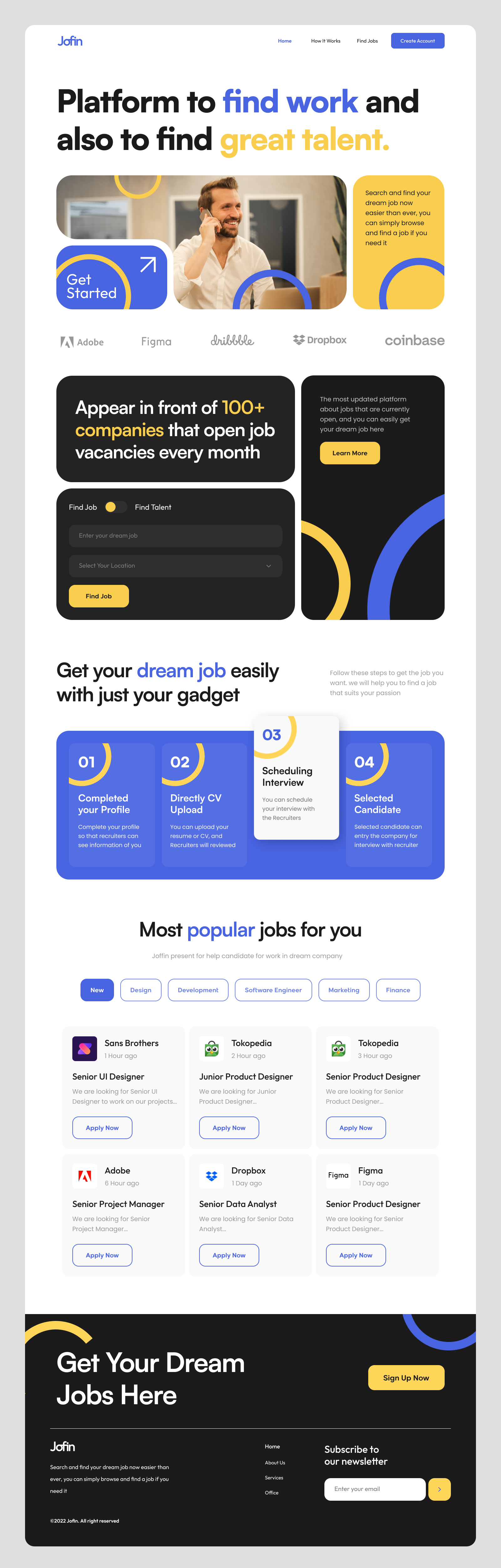 Joffin - Job Finder Landing Page by Faza Dzikrulloh for Sans Brothers ...
