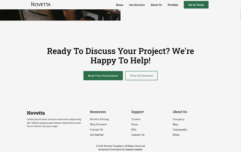 Novetta - Multipurpose Website Template by Webplate on Dribbble