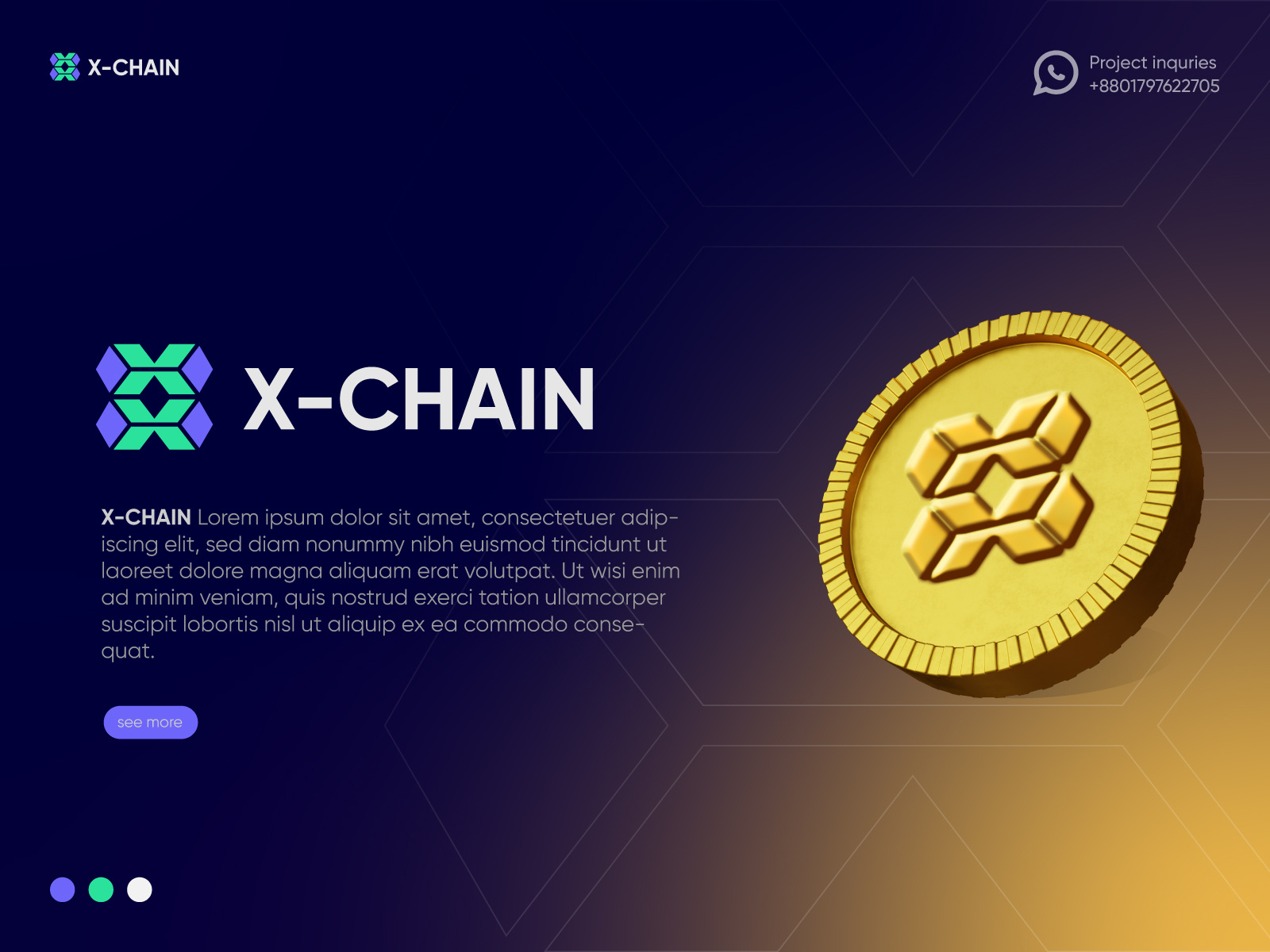 Blockchain Logo - Cryptocurrency Logo - X Token Logo by Razib Hossain ...