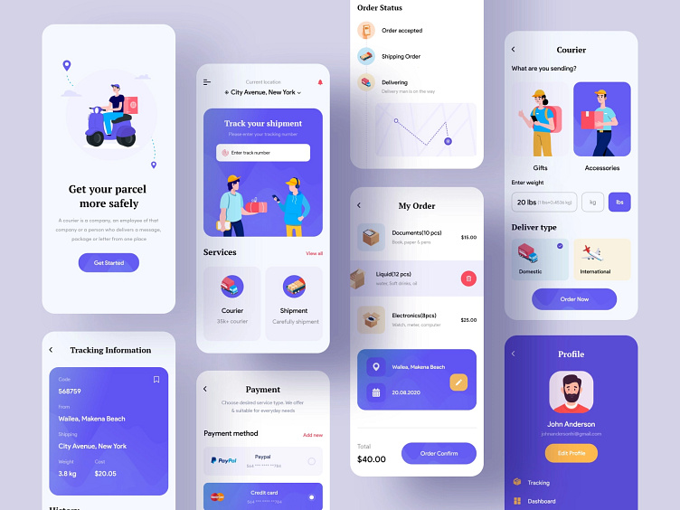 Courier Delivery App Design by Oliver Designs on Dribbble