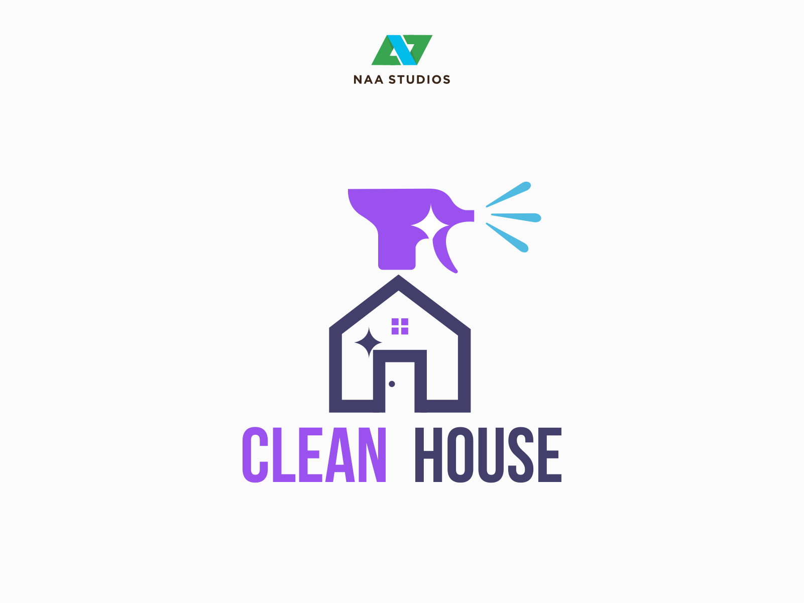 logo CLEAN HOUSE by NAA studios on Dribbble