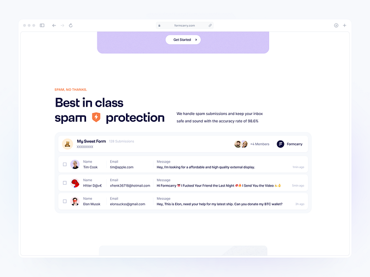 Formcarry On Producthunt 🤙 By Oğuz Yağız Kara On Dribbble