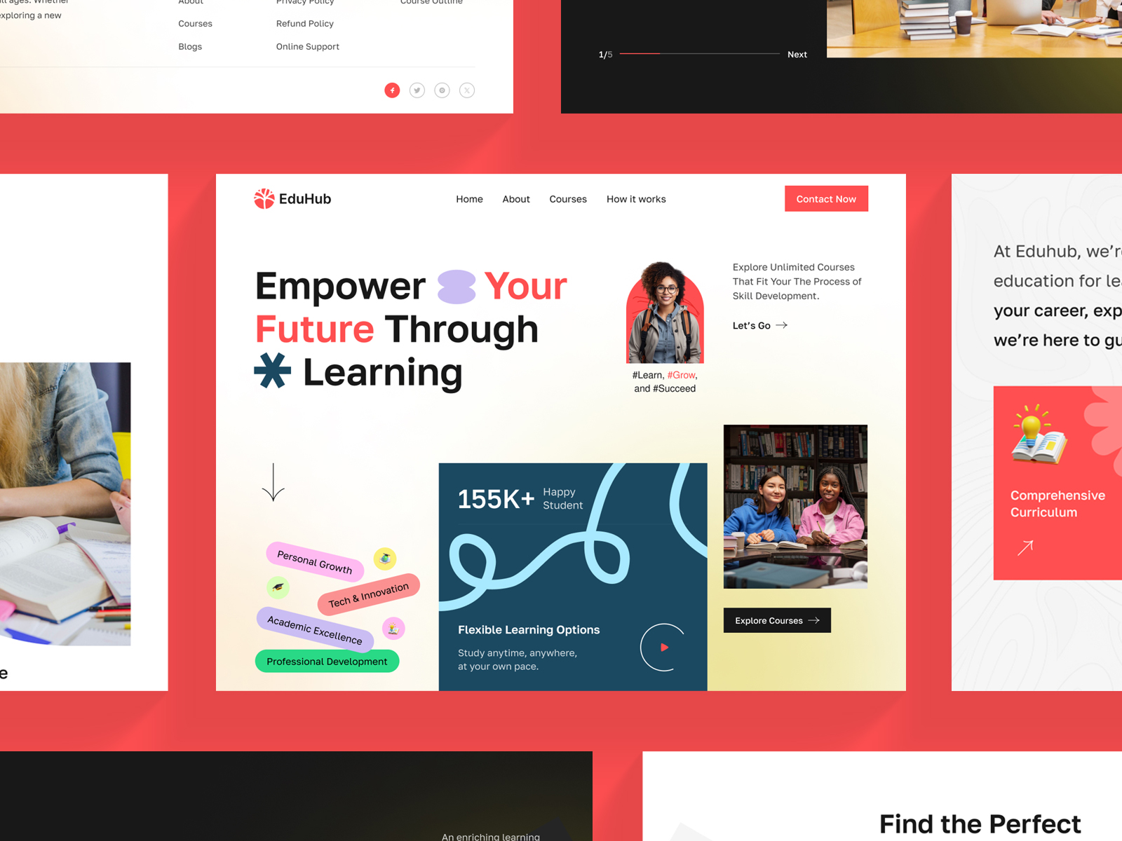 Online Learning Landing Page | E-Learning Platform by PlutoHub on Dribbble