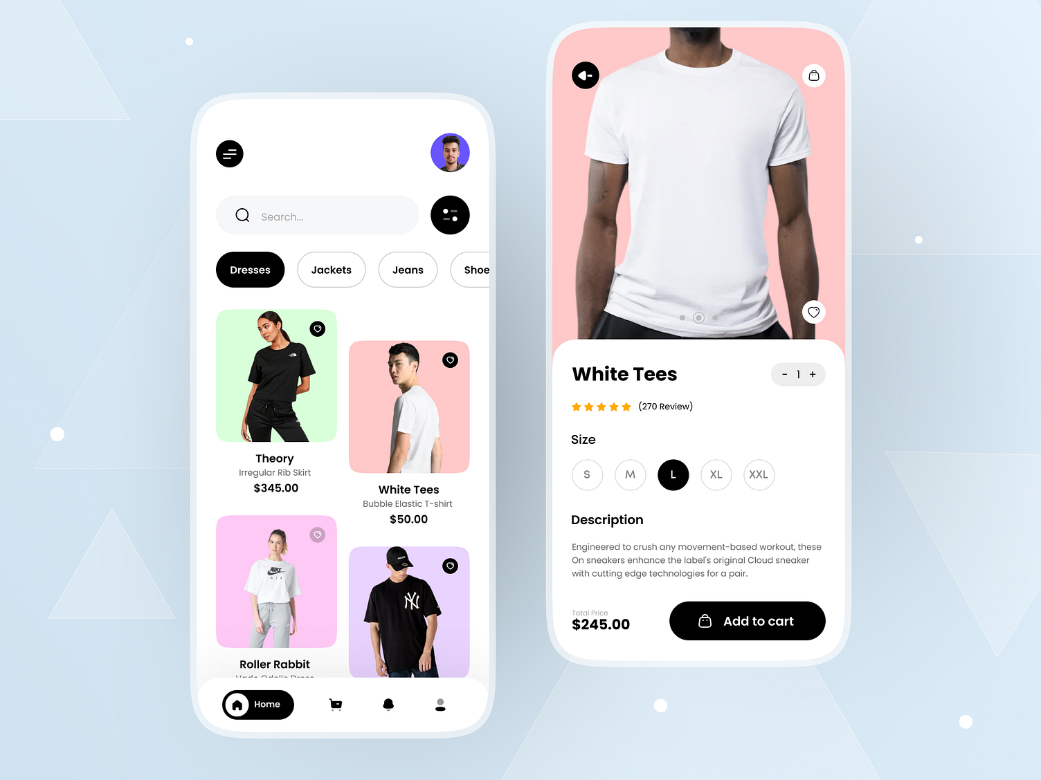 Cloths Shopping App Design by Nishar Multani UX/UI Design on Dribbble