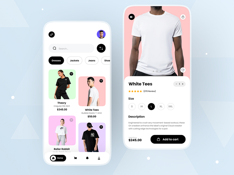 Cloths Shopping App Design by Nishar Multani UX/UI Design on Dribbble