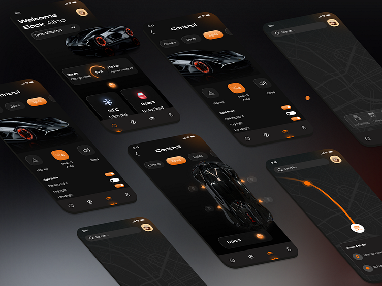 Smart Car App Design by Pixenite Pvt. Ltd. on Dribbble