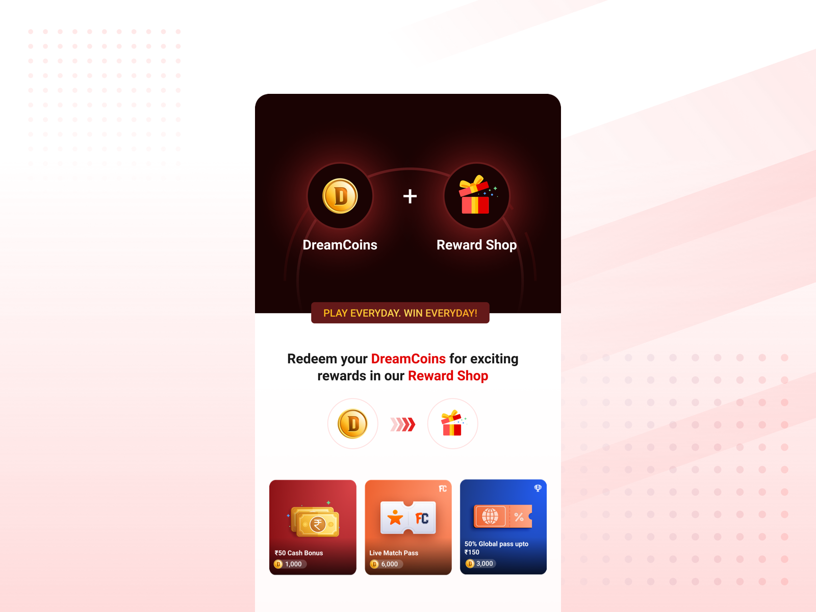 Reward Shop Introduction by Niladri Shekar Dutta for Dream11 on Dribbble