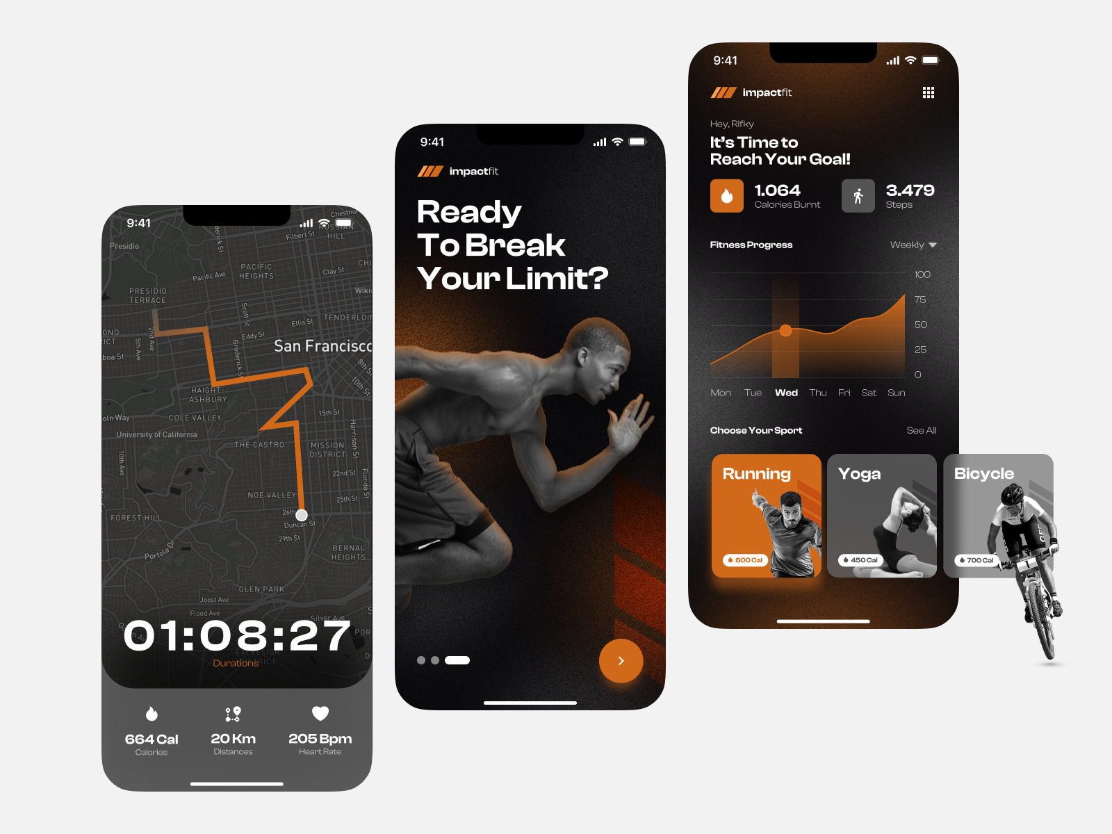 Sport Activity Tracker - Impact Fit Apps by Ahmad Rifky Farhan on Dribbble