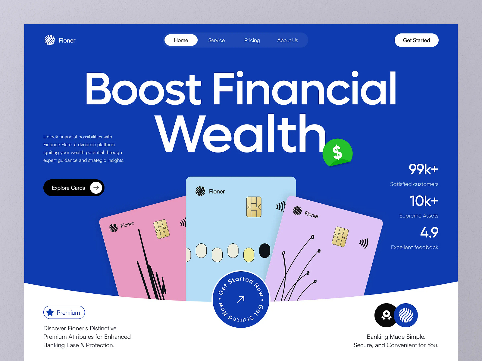 Finance Website | Header Exploration by Foysal on Dribbble