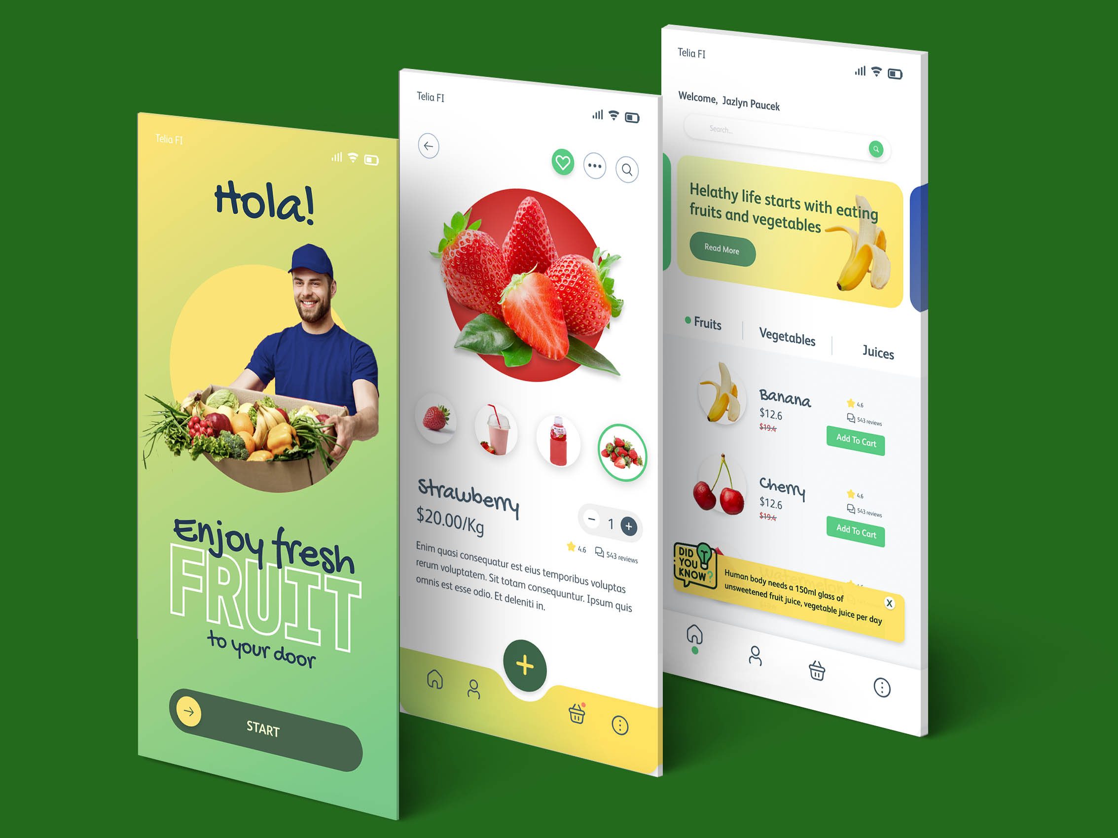 Fruit App Interface Design by Mohamed Emad on Dribbble