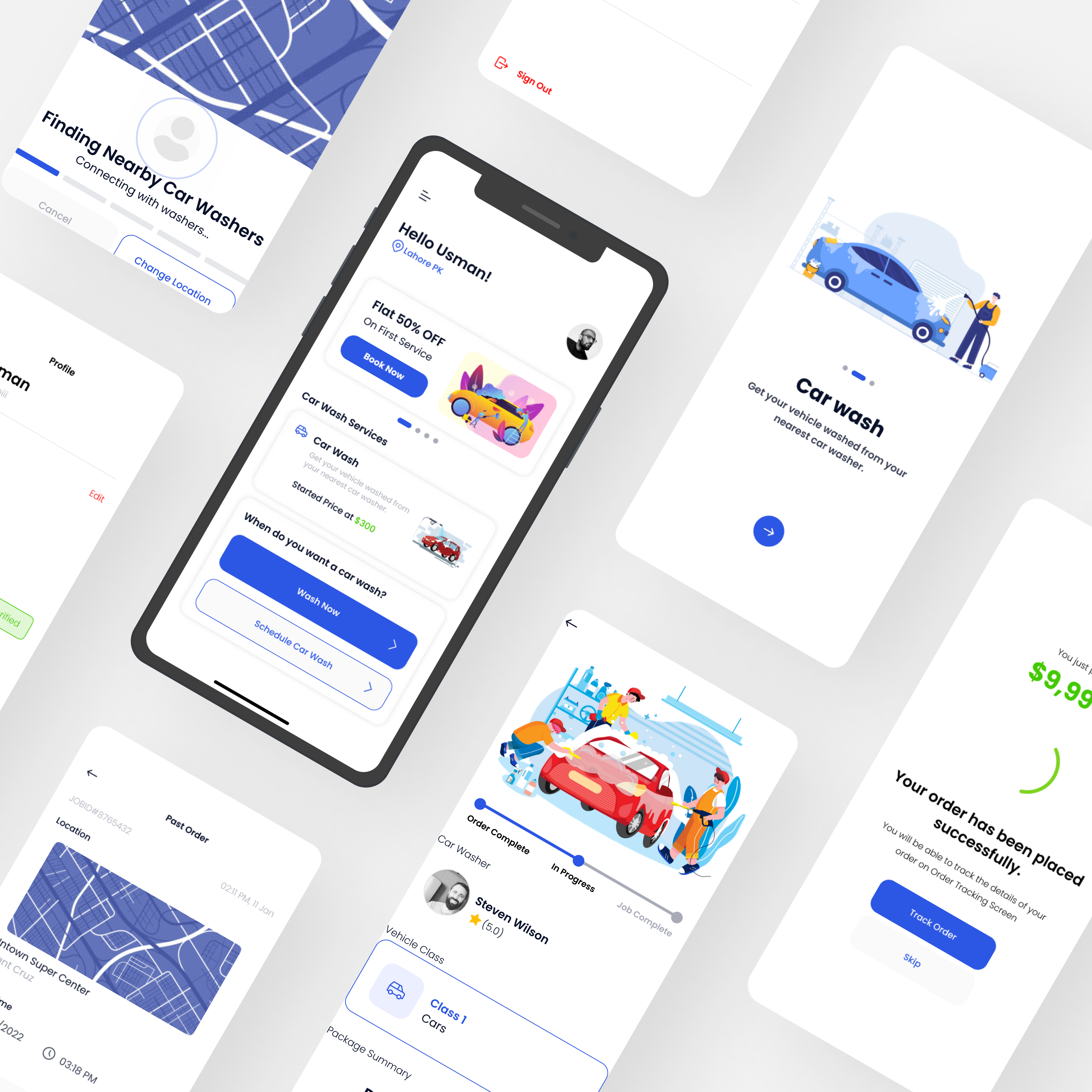 Car Wash Mobile App Design by Muhammad Usman on Dribbble