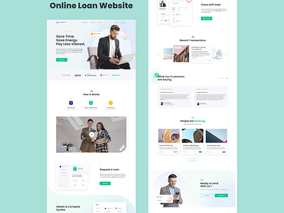 Online Loan Website - Landing Page by Noor Rehan on Dribbble